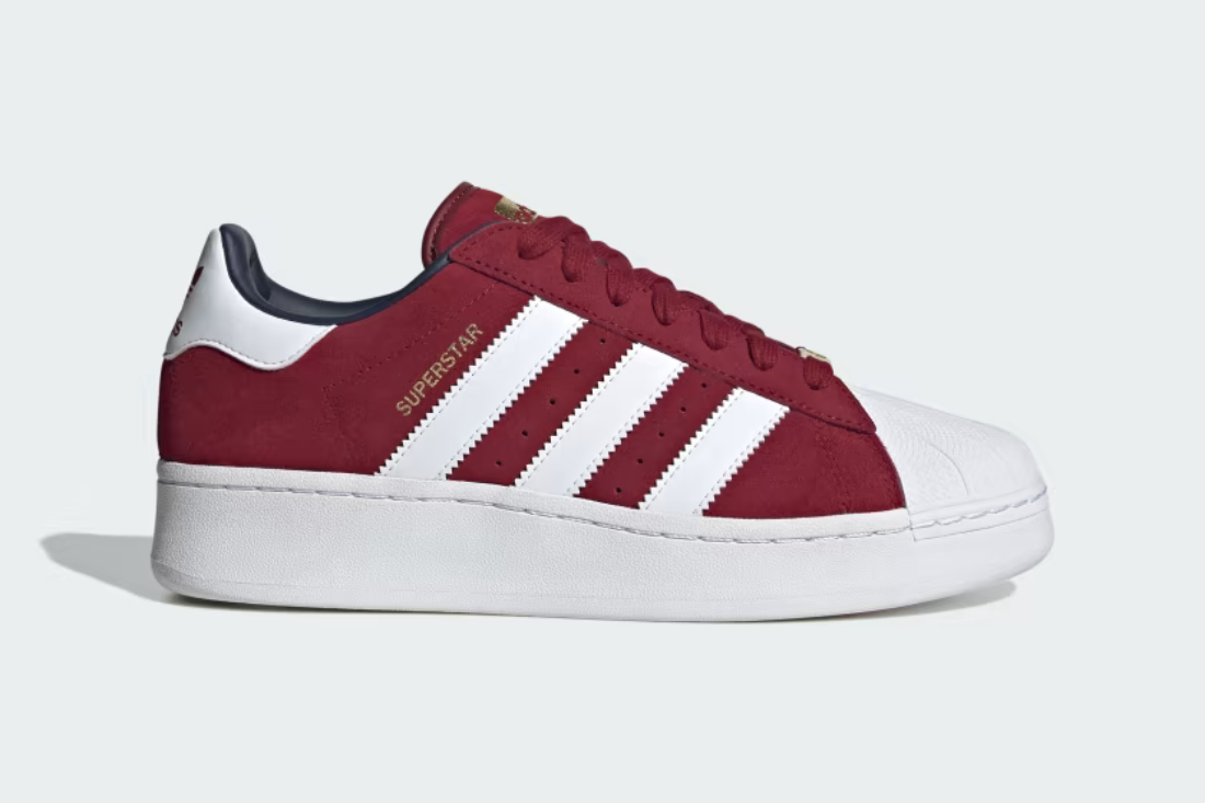 ADIDAS Originals SUPERSTAR XLG SHOES 'Collegiate Burgundy / Cloud Whit ...