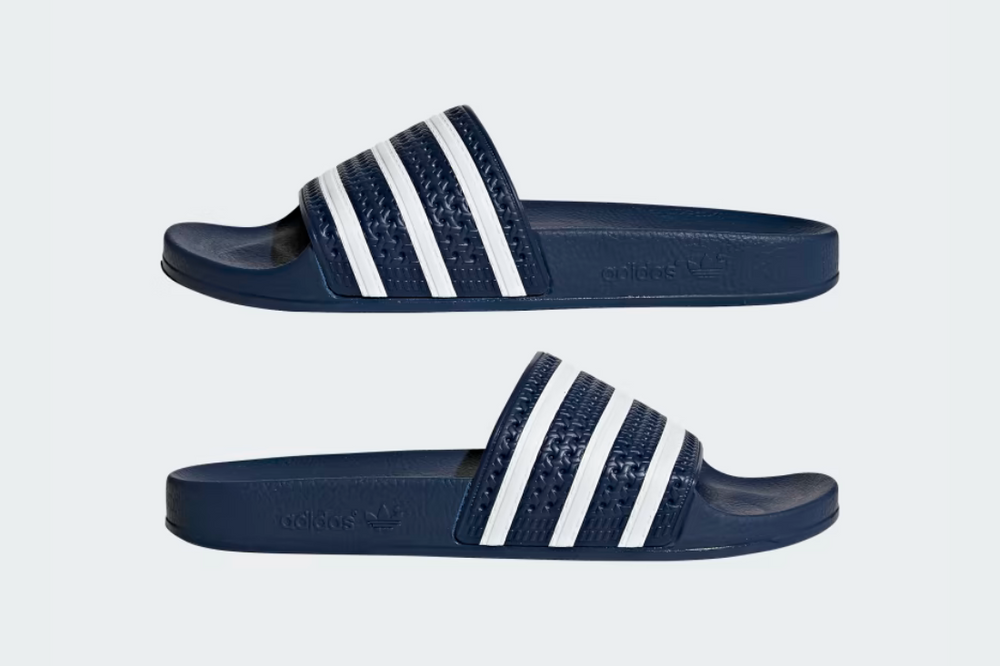 ADIDAS ORIGINALS ADILETTE SLIDES Adi Blue / White / Adi Blue – MIDS&LOWS